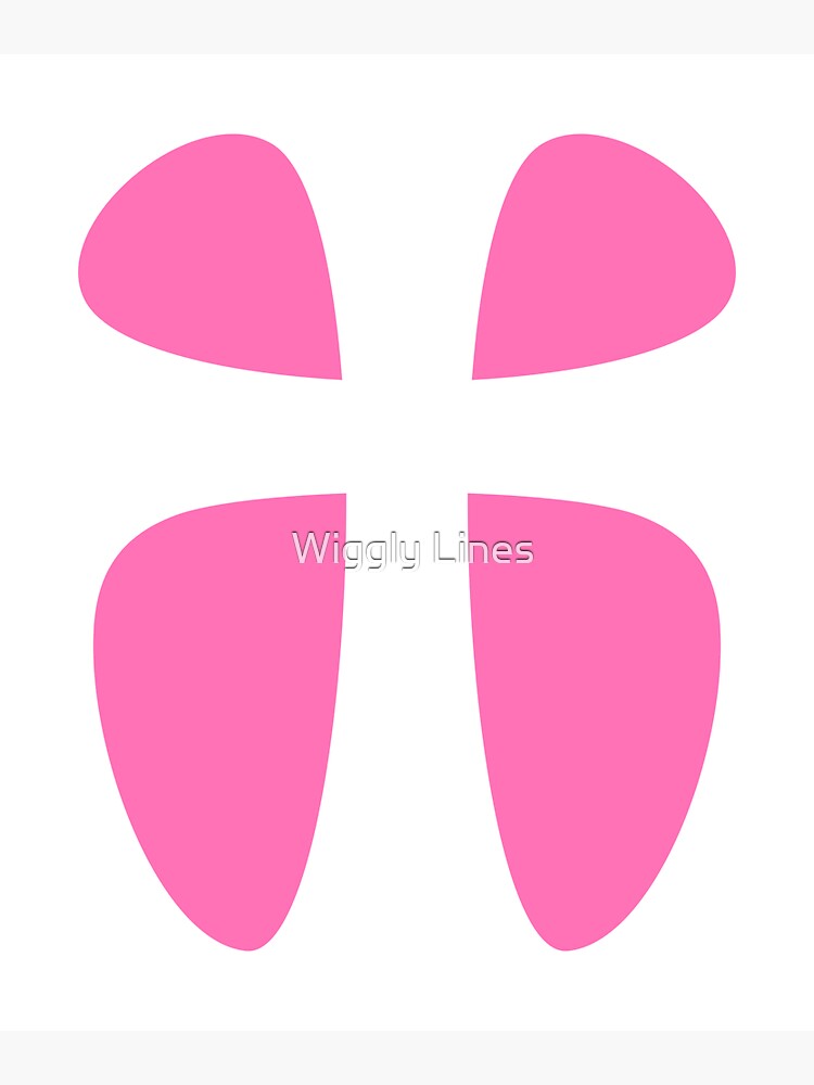 "Pink cross design in minimalist art style" Sticker for Sale by ...