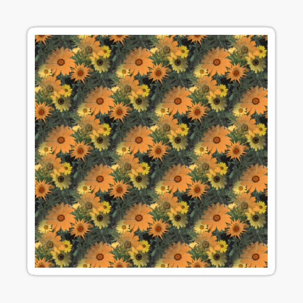 "Orange Yellow Daisies" Sticker for Sale by Dyasophy | Redbubble