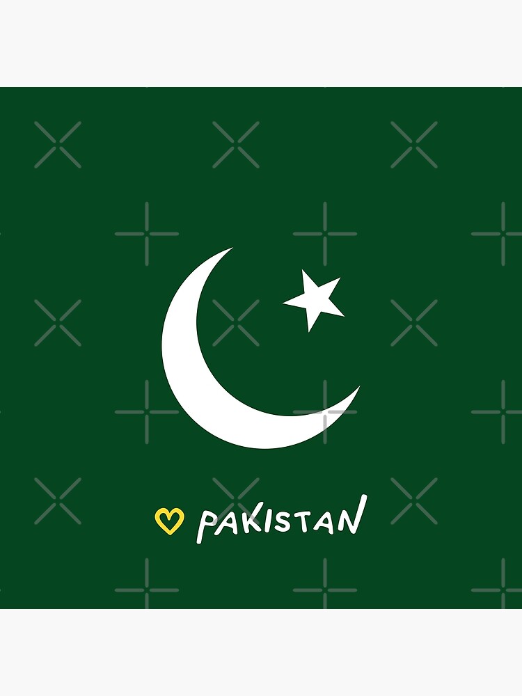 "Pakistan Star and Crescent Flag-art symbol on a Dark Green backdrop ...