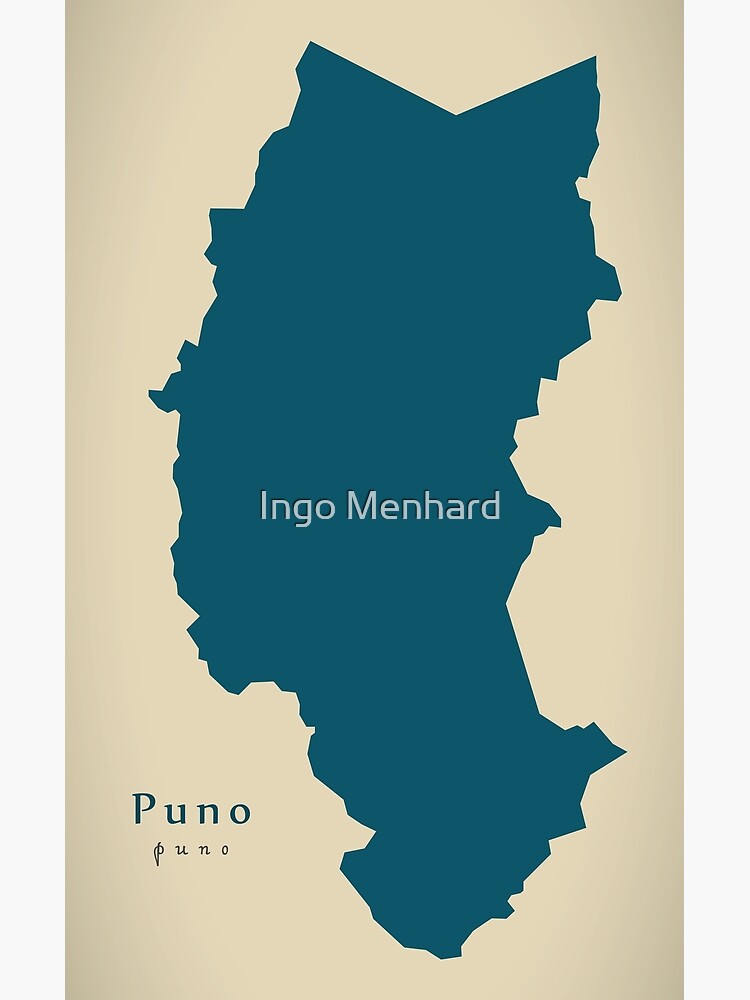 "Modern Map - Puno region map Peru PE" Poster by ingomenhard | Redbubble