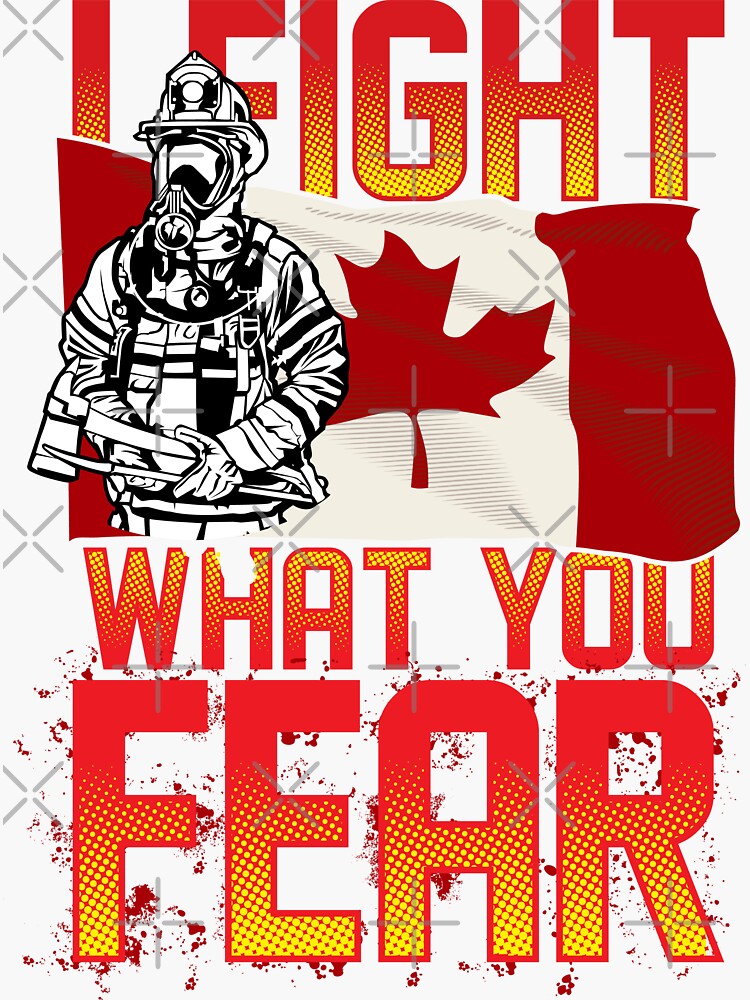 "Canadian Firefighter: Thin Red Line" Sticker for Sale by Emil1993 ...