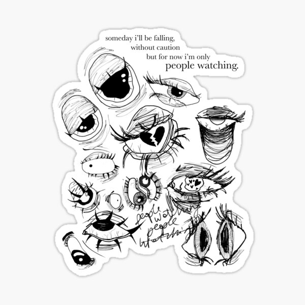 "people watching - inspired by conan gray " Sticker for Sale by ...