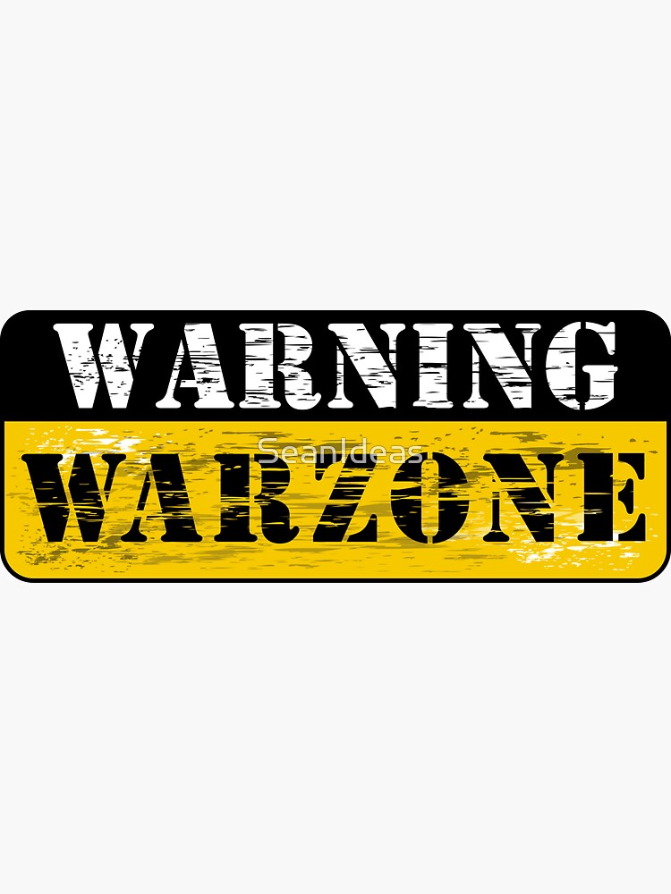 "WARZONE" Sticker for Sale by SeanIdeas | Redbubble