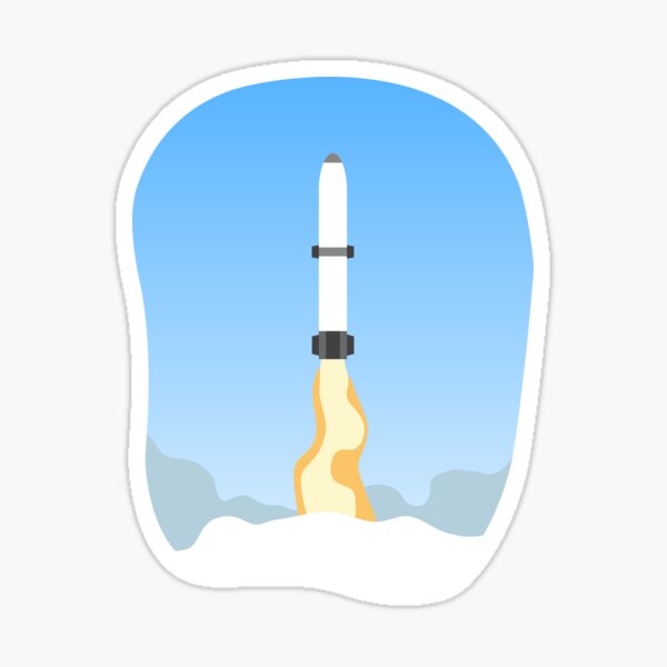 "Rocket Launch" Sticker for Sale by Sangatsu | Redbubble
