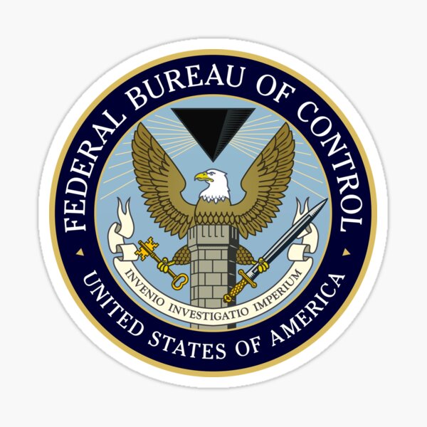 "federal bureau of control logo" Sticker for Sale by HanaleiMPJan ...