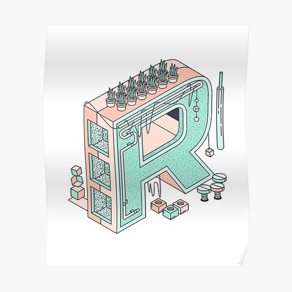 "The letter R" Poster for Sale by BEAST-FASHION | Redbubble