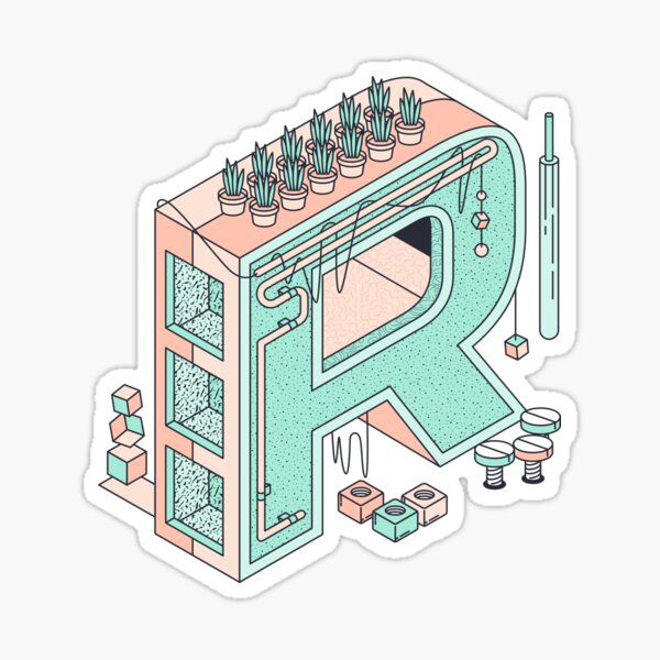 "The letter R" Sticker for Sale by BEAST-FASHION | Redbubble