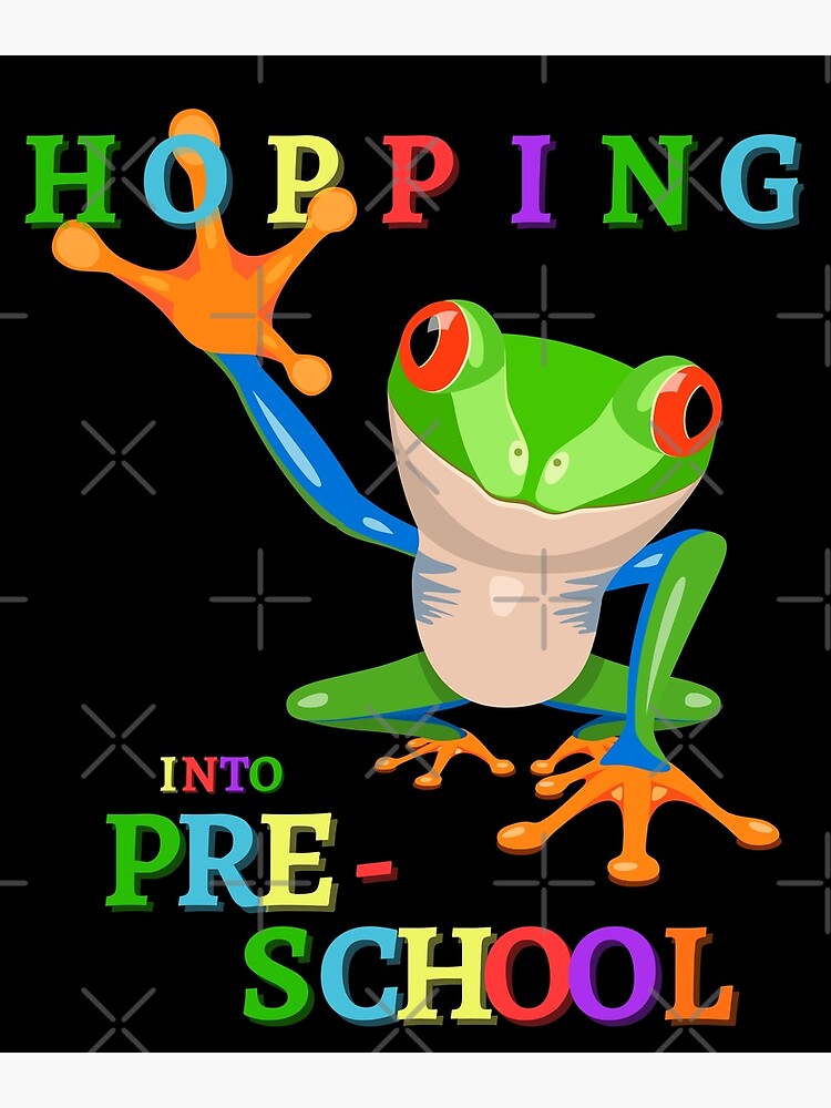 "Cute Kids Tree Frog Hopping into Pre-School T-Shirt for First day of ...