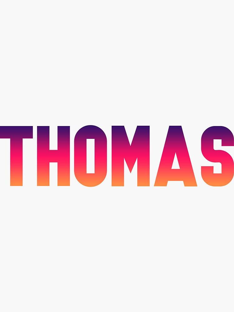 "THOMAS" Sticker for Sale by odosolomopo | Redbubble