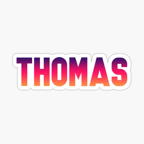 "THOMAS" Sticker for Sale by odosolomopo | Redbubble