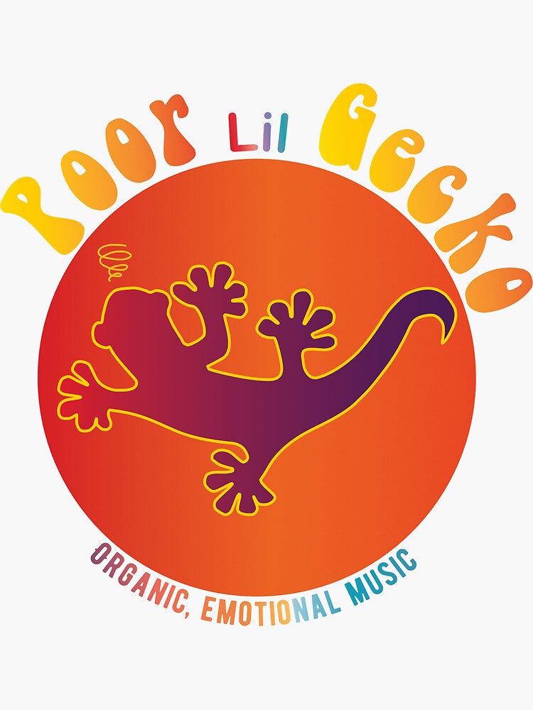 "Poor Lil Gecko 'red sun': organic, emotional music" Sticker for Sale ...