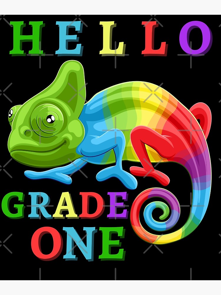 "Hello Grade One First Day of School Shirt with Bright Rainbow ...