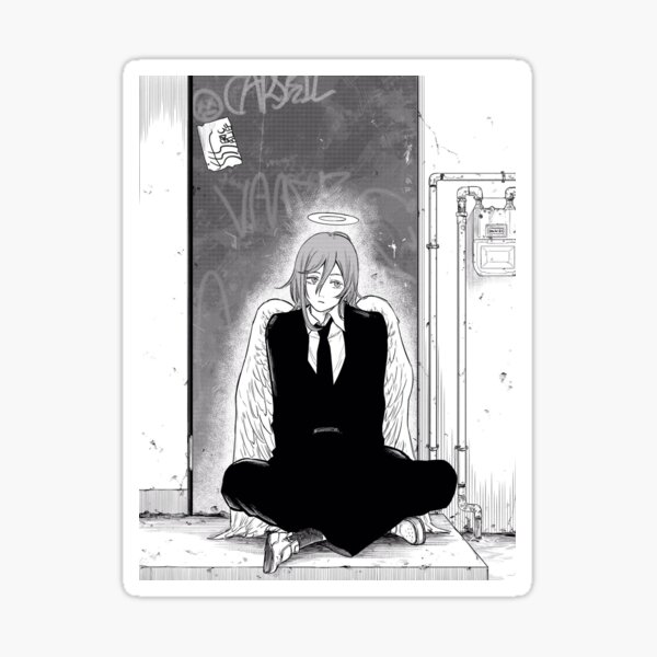 "Chainsawman Manga Panel Angel" Sticker for Sale by aryryki-art | Redbubble