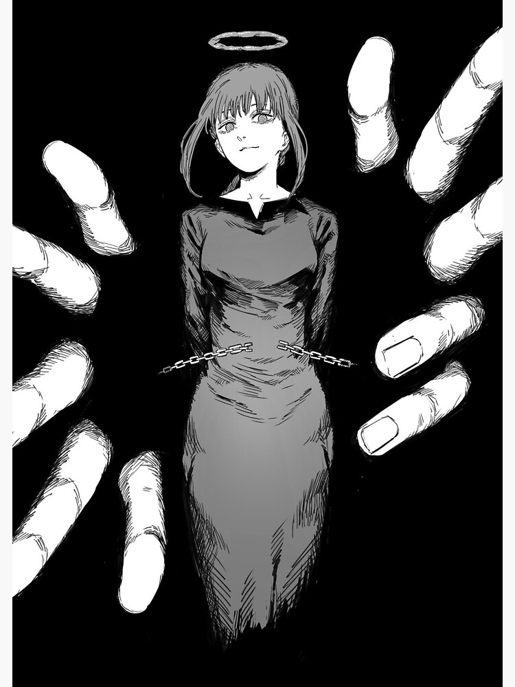 Pegatina «Panel Manga Makima Chainsawman» de aryryki-art | Redbubble