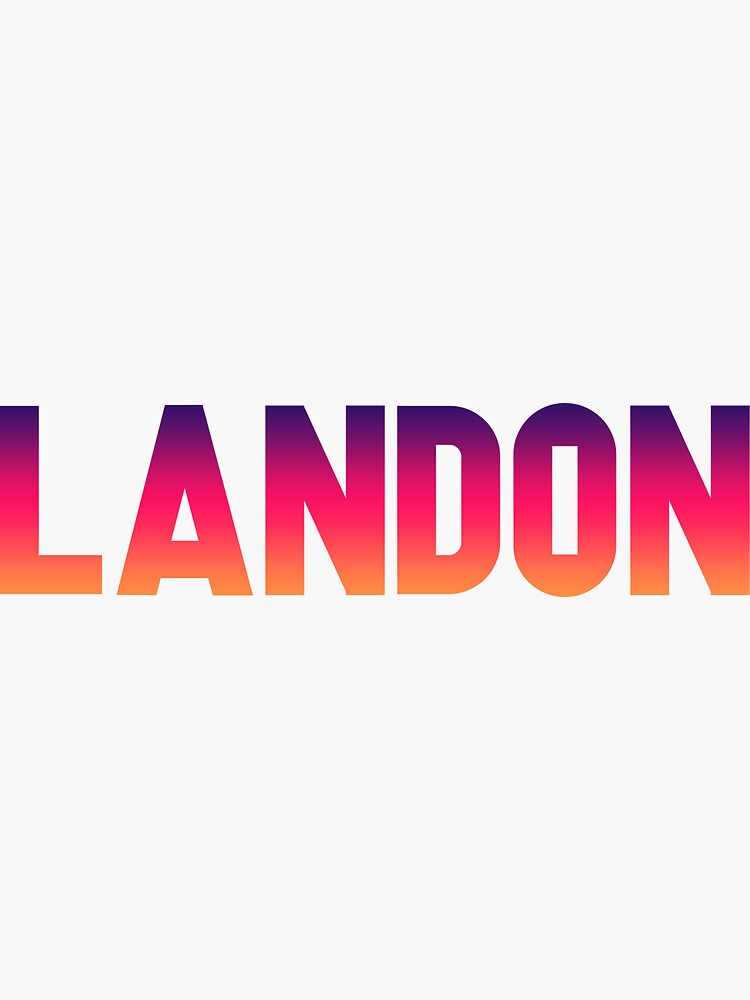 "LANDON" Sticker for Sale by odosolomopo | Redbubble
