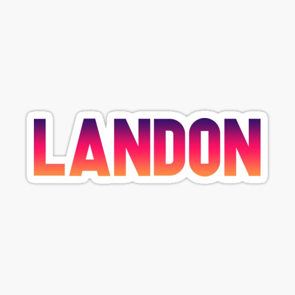 "LANDON" Sticker for Sale by odosolomopo | Redbubble