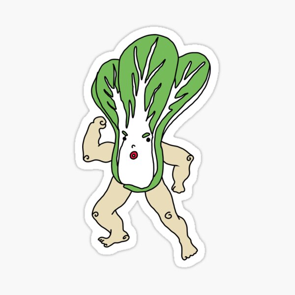 "Wacky Snackies - Bok Choy Boy" Sticker for Sale by dfad | Redbubble
