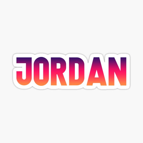 "JORDAN" Sticker for Sale by odosolomopo | Redbubble