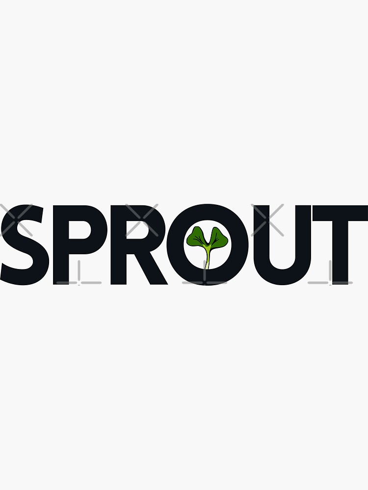 "Sprout Grow sticker Design " Sticker for Sale by Aki-Aks | Redbubble