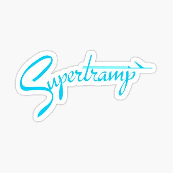 "Supertramp Logo Blue" Sticker by retroprogtshirt | Redbubble