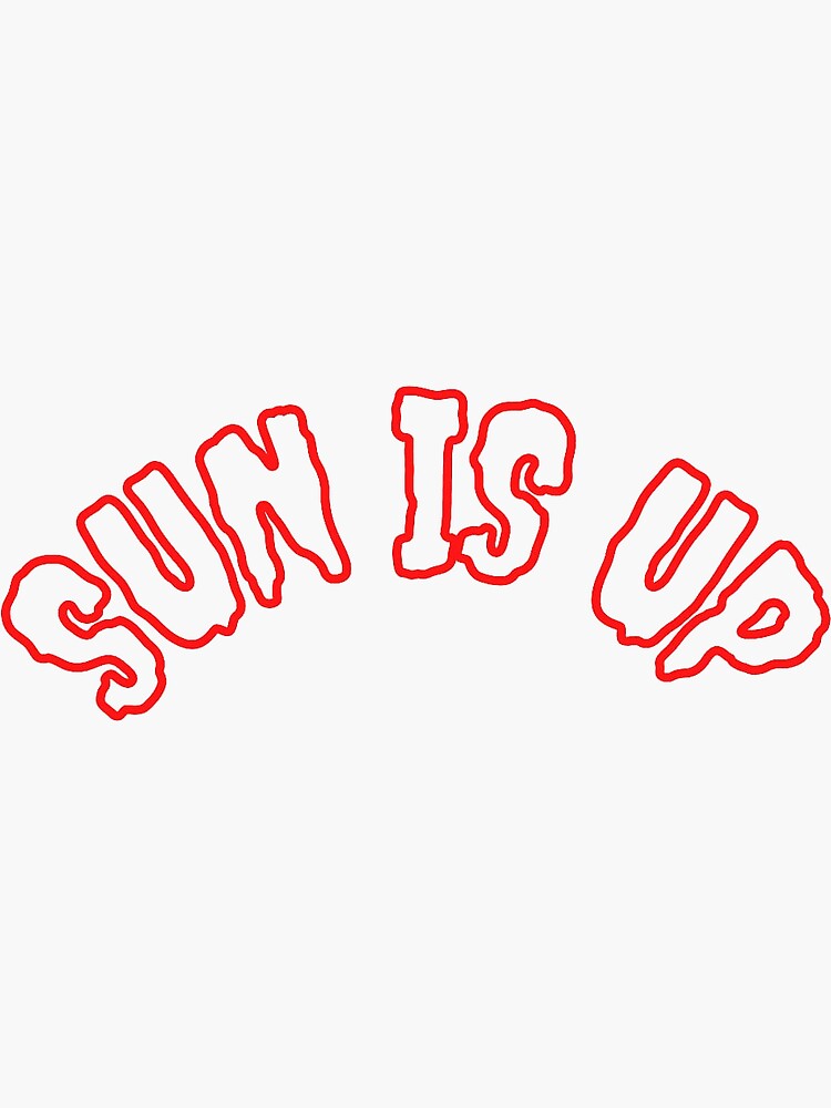 "Sun is up ?" Sticker by Oussama233 | Redbubble