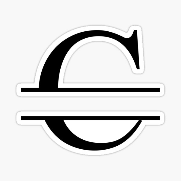 "Split monogram Letter C" Sticker for Sale by ClearcutCorner | Redbubble