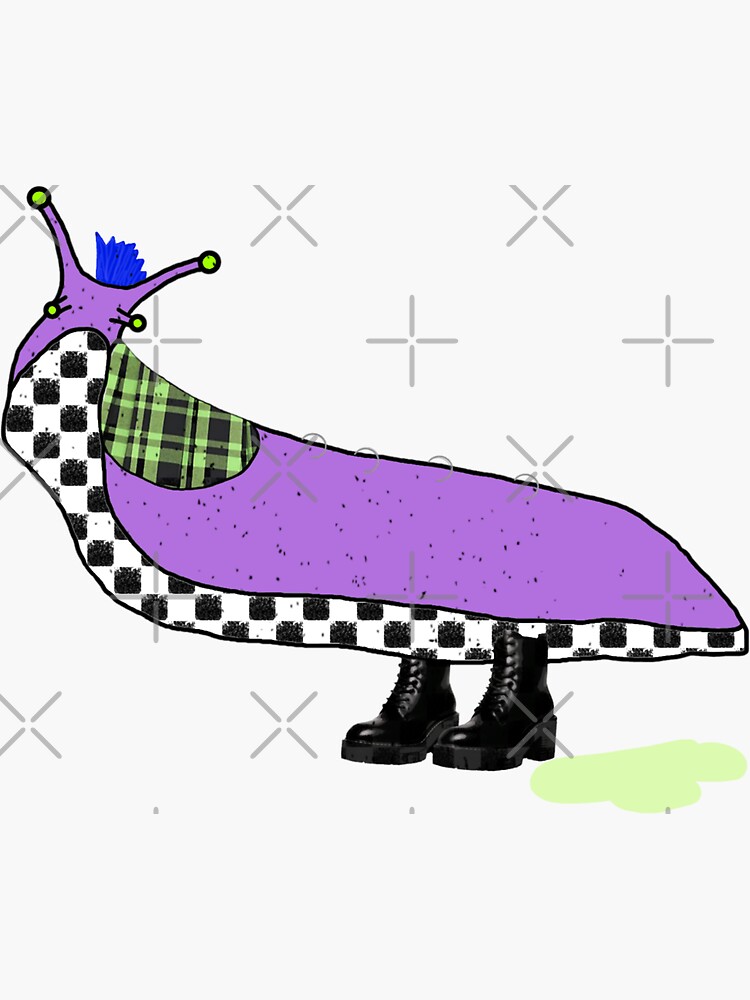 "Punk Rock Slug" Sticker for Sale by CryptQueen | Redbubble