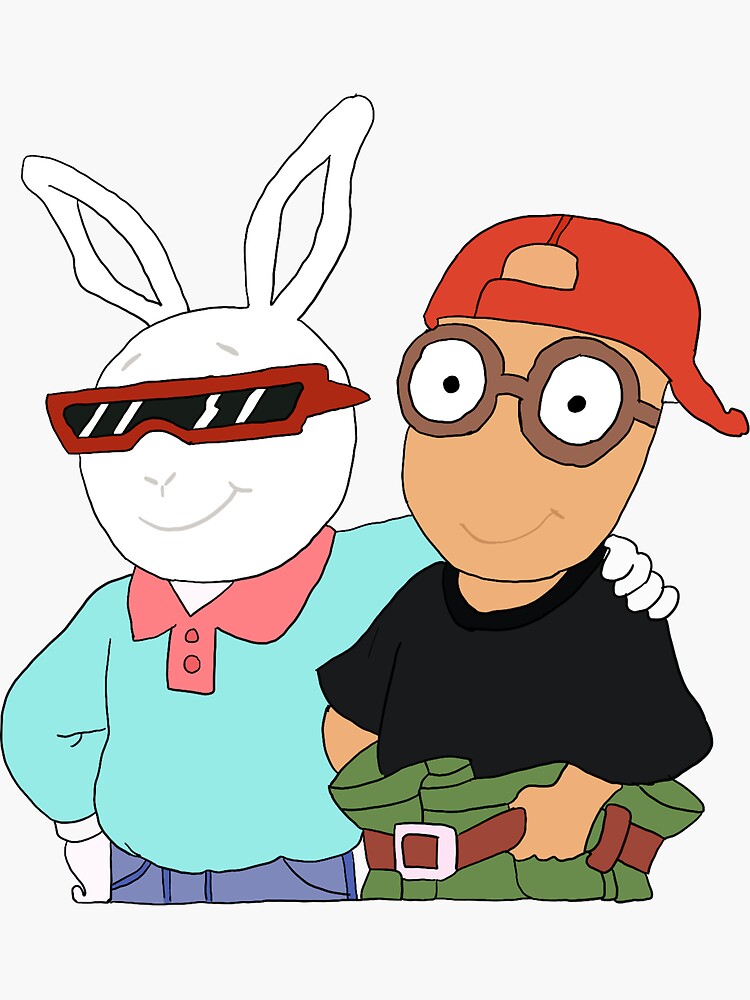 "Arthur and Buster meme " Sticker for Sale by ASPclub | Redbubble