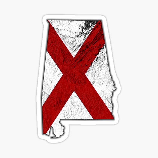"Alabama State Flag" Sticker for Sale by CartographyJake | Redbubble