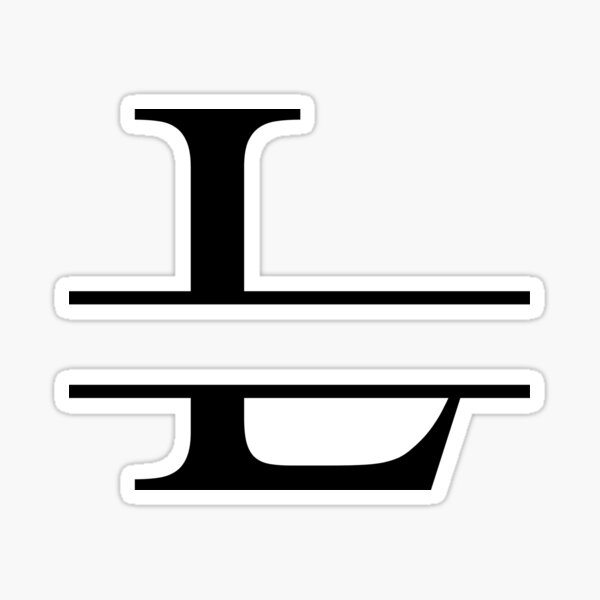 "Split Monogram Letter L" Sticker for Sale by ClearcutCorner | Redbubble