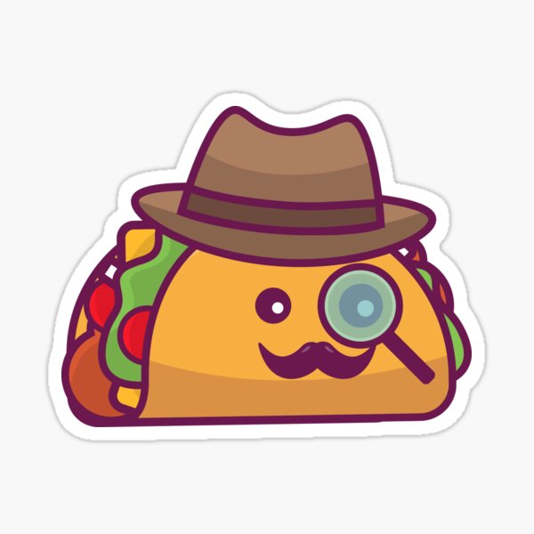 "Team Tacos: Detective Larry" Sticker for Sale by UPshow | Redbubble