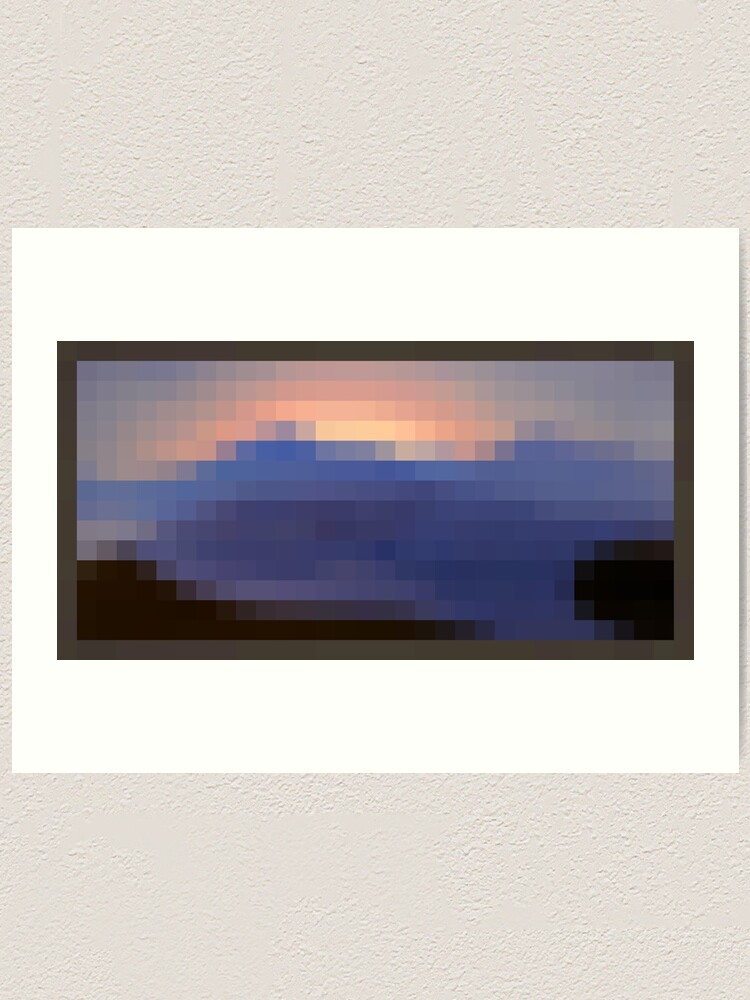 "Minecraft Painting Sunset" Art Print for Sale by CookedPorchop | Redbubble