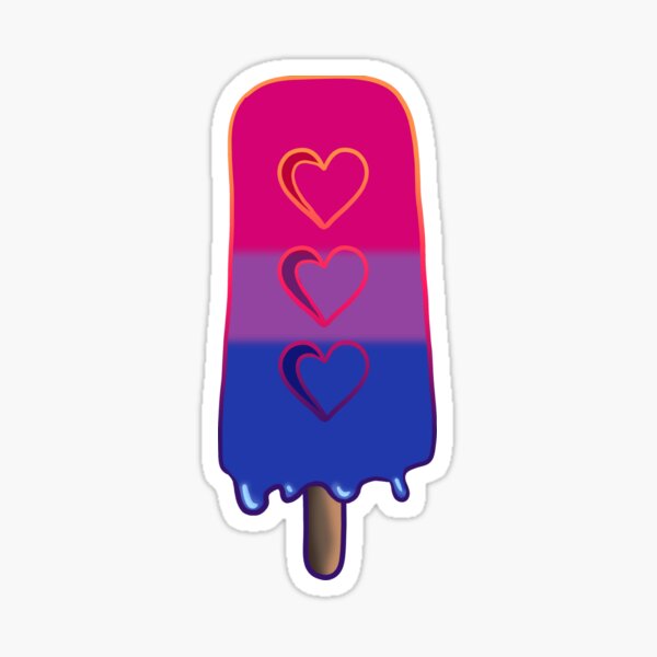 Pride Popsicle Bisexual Sticker By Catpastry Redbubble