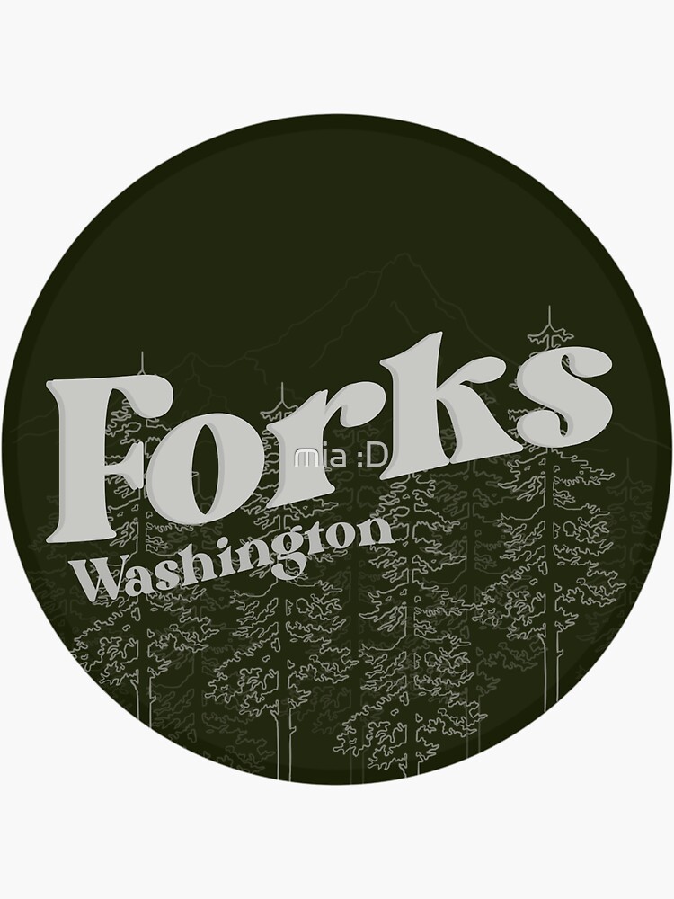 "forks washington twilight stamp" Sticker for Sale by cvllenz | Redbubble