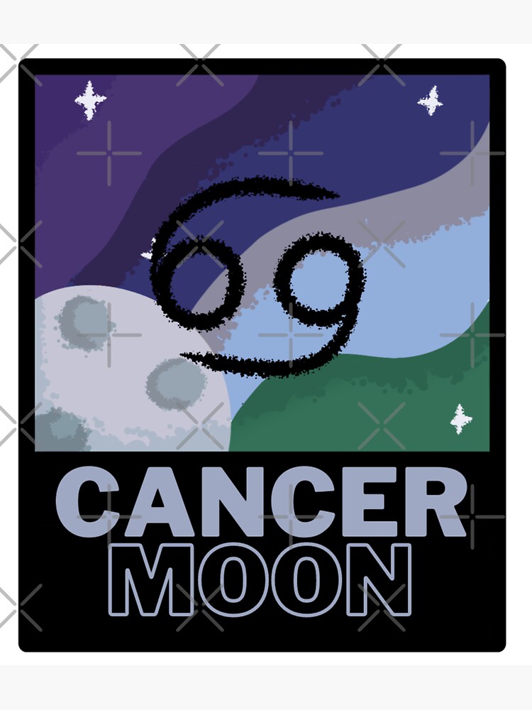 "Cancer Moon Sticker (Zodiac Signs: Moon Collection)" Sticker for Sale ...