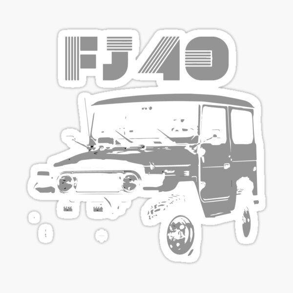 "1973 Land Cruiser FJ40" Sticker for Sale by FromThe8Tees | Redbubble