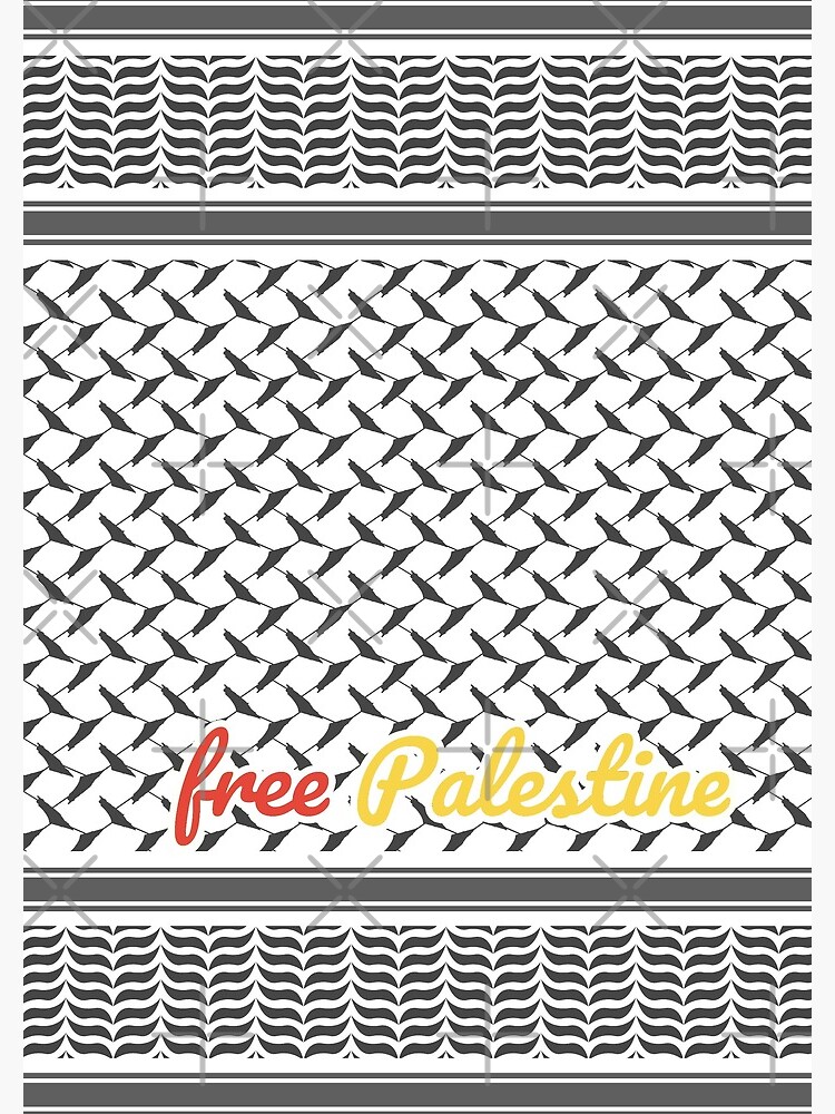 "Palestinian Kufiya Masks | free Palestine Keffiyeh White Background ...