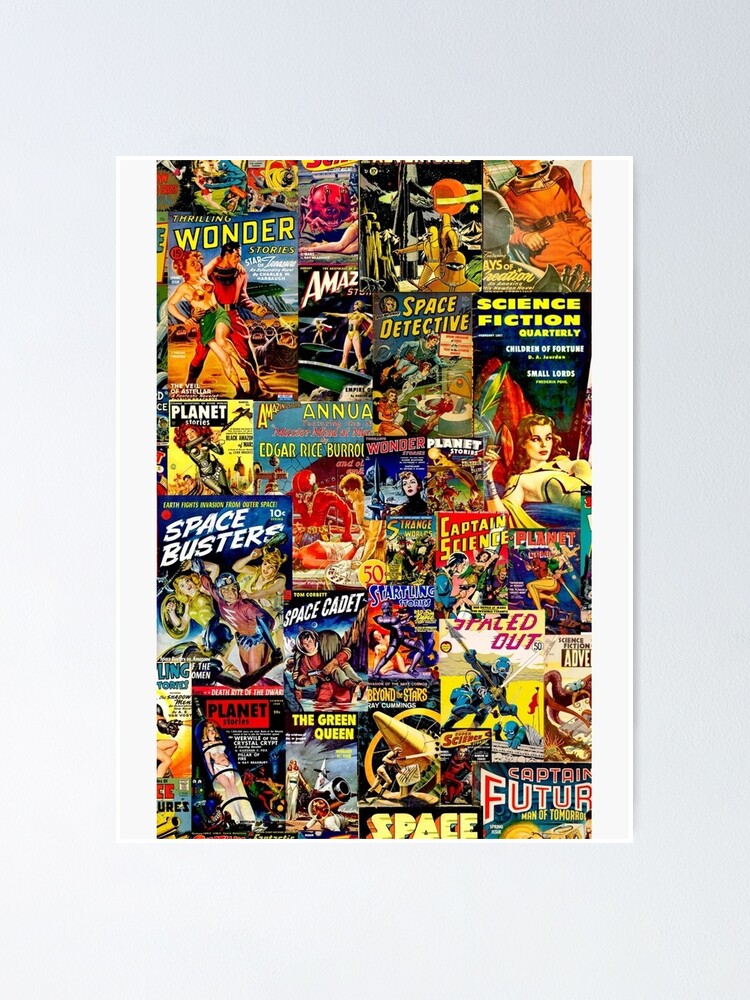 "Sci-Fi Comic Collage" Poster for Sale by kevinikola | Redbubble