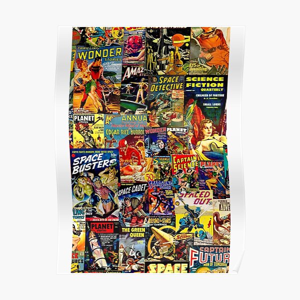 "Sci-Fi Comic Collage" Poster for Sale by kevinikola | Redbubble