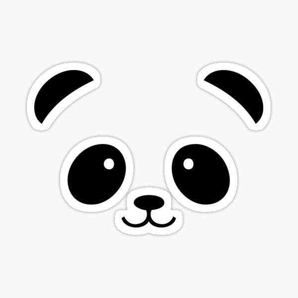 "Panda Face" Sticker for Sale by 108dragons | Redbubble