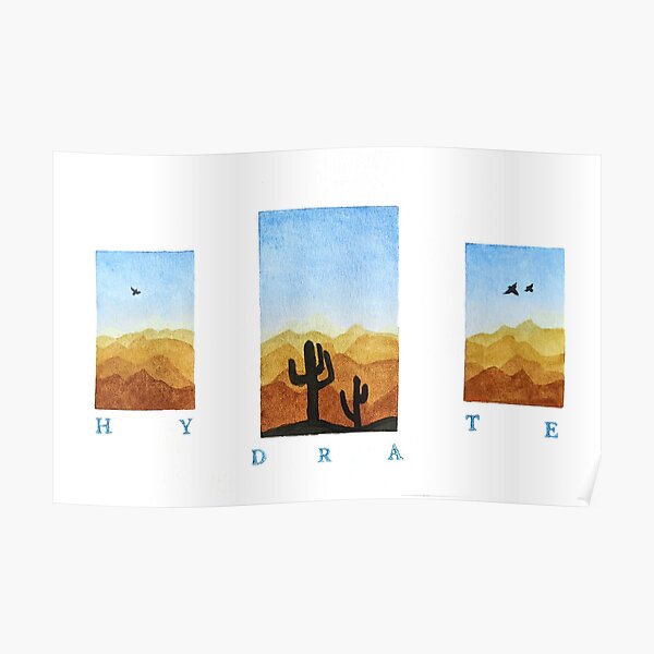 Hydrate” motivational word art " Poster by Savinguez | Redbubble