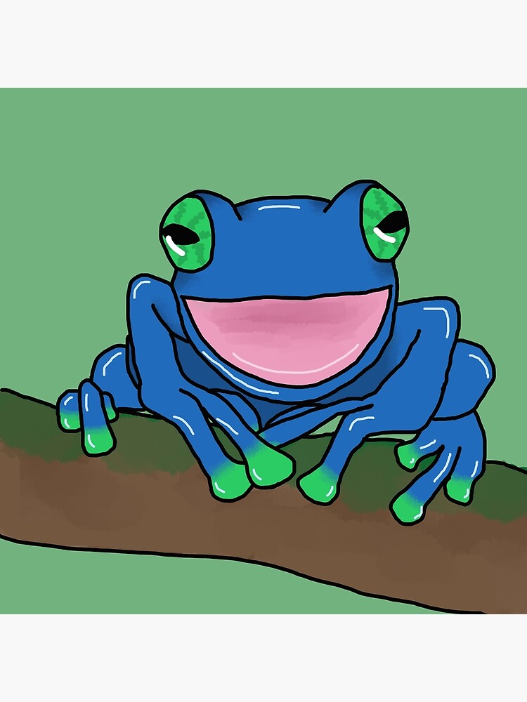 "Happy Frog" Poster for Sale by BrittanyBohnArt | Redbubble