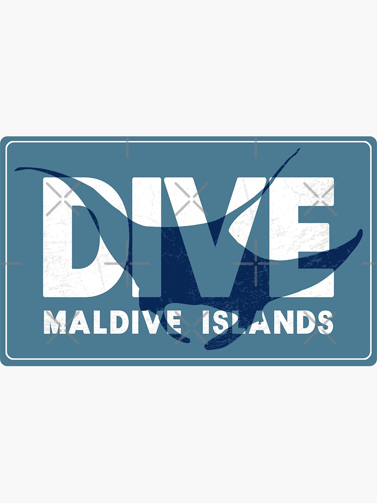 "Maldives DIVE Manta Scuba Diving" Sticker for Sale by IronEcho | Redbubble