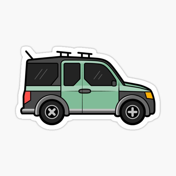 "Honda Element (Green)" Sticker for Sale by StickemAnya | Redbubble