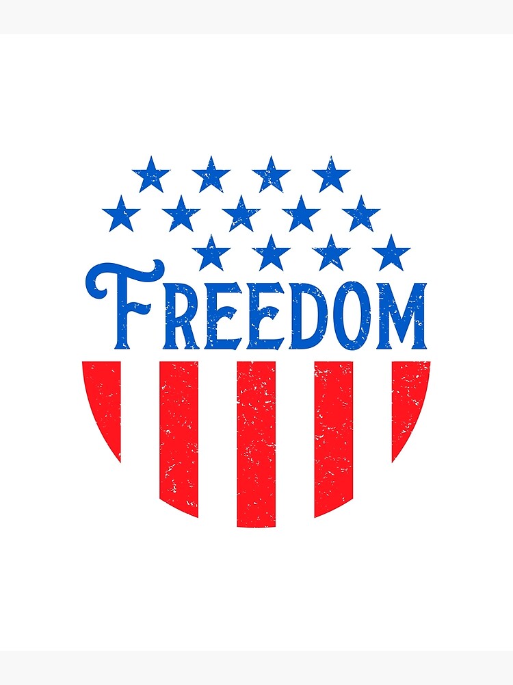 "Freedom American Flag Retro" Poster by USAGraphics | Redbubble