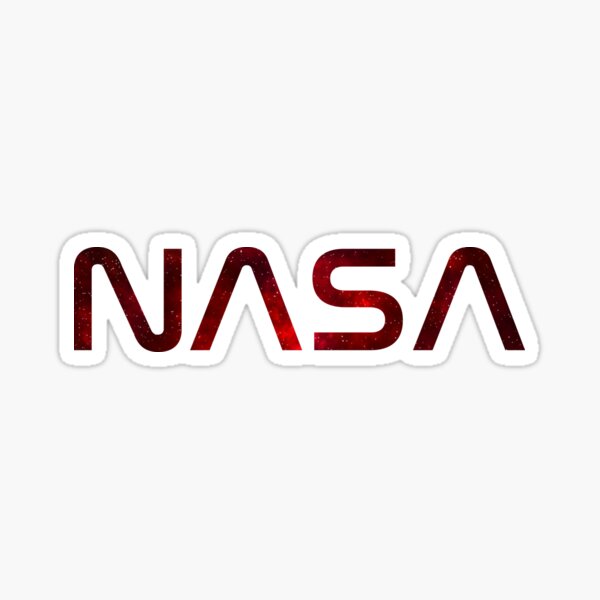 "NASA Red Space Word Logo" Sticker for Sale by SPACEMANmerch | Redbubble