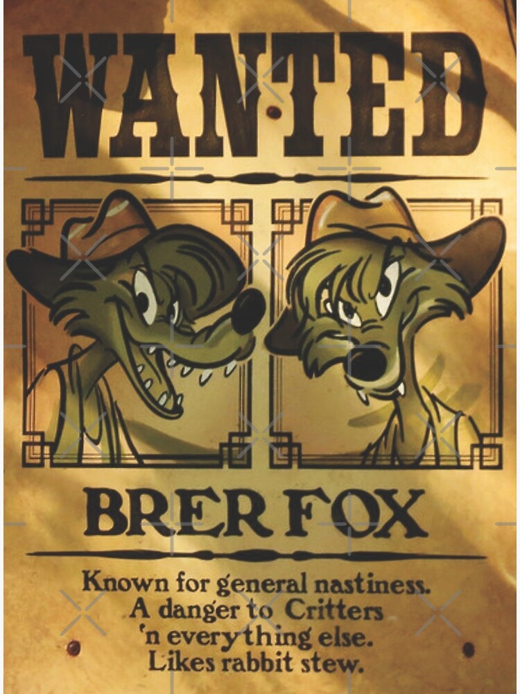 "Wanted Brer Fox" Poster for Sale by FandomStadium | Redbubble