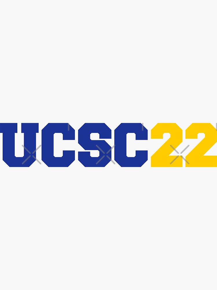 "ucsc 2022 - college font 22" Sticker for Sale by scollegestuff | Redbubble