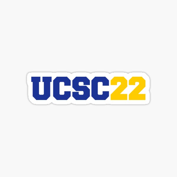 "ucsc 2022 - college font 22" Sticker for Sale by scollegestuff | Redbubble