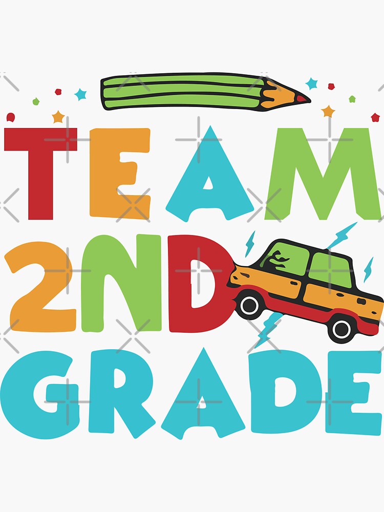 "Team Second Grade" Sticker for Sale by mouad naouiri | Redbubble